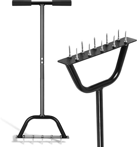 Lasnten Lawn Spike Aerator Manual Detachable Soil Aerating