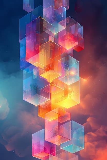 Premium Photo Minimalist Isometric Design Featuring Floating
