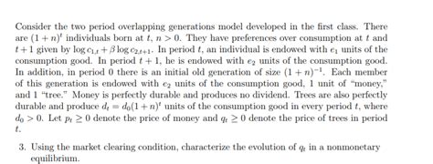 solved consider the two period overlapping generations model