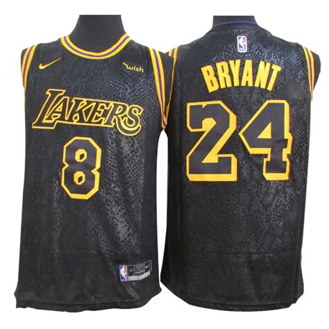 Camiseta Kobe Bryant 824 Los Angeles Lakers Negro City Edition ⋆
