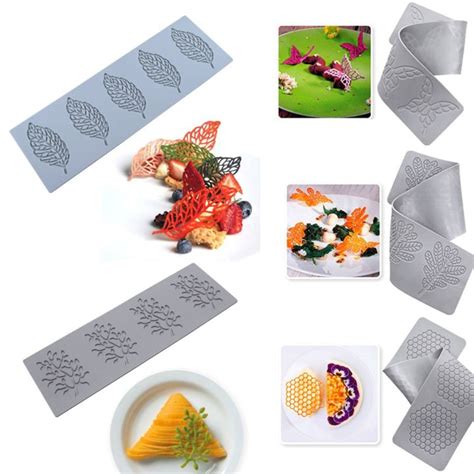Seeding 3d Leaves Chocolate Stencil Border Fondant Mold Cake Decorating