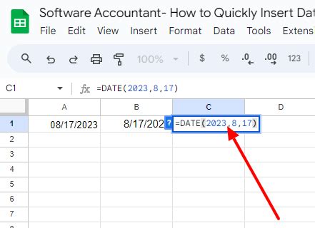 How To Quickly Insert Date In Google Sheets Software Accountant