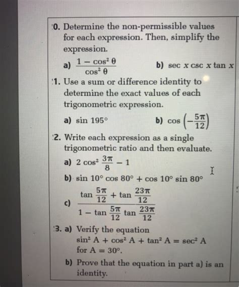 solved 57 0 determine the non permissible values for