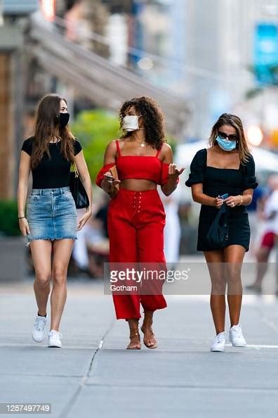 Robin Holzken Marquita Pring And Brooks Nader Are Seen In Tribeca On