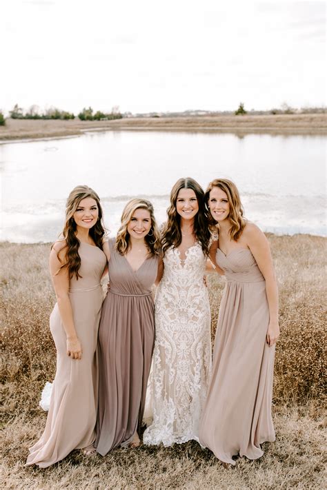 Neutral Bridesmaid Dresses Wedding