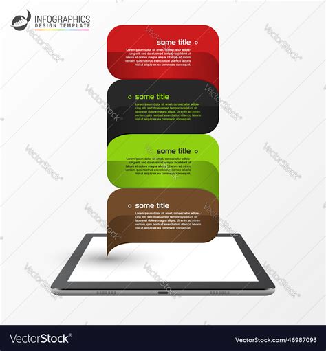 Bubble Speech Template Style Infographic Concept Vector Image