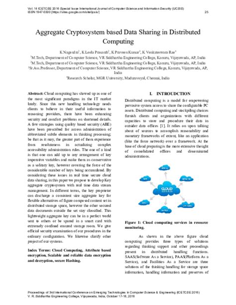 Pdf A Review On Key Aggregate Cryptosystem For Scalable Data Sharing