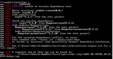 Unable To Resolve Dependency Tree For Angular Ionic Project Stack Overflow