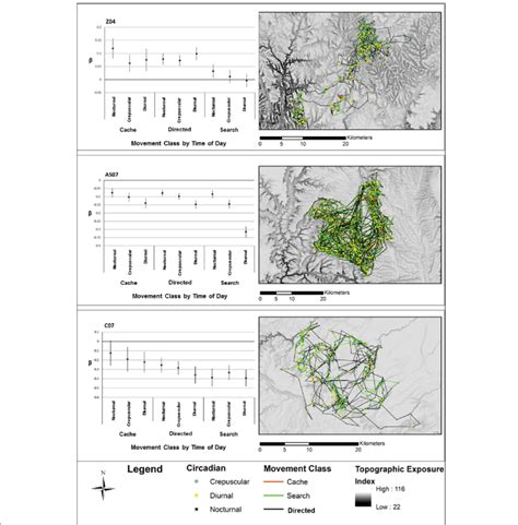 Use Of Topographic Exposure Relative To Availability By Time Of Day And Download Scientific