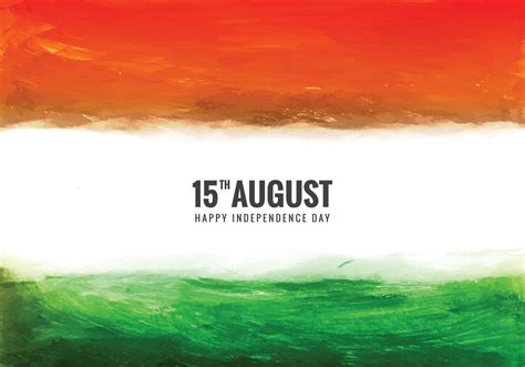 Elegant Indian Independence Day Tricolor Theme Watercolor Texture