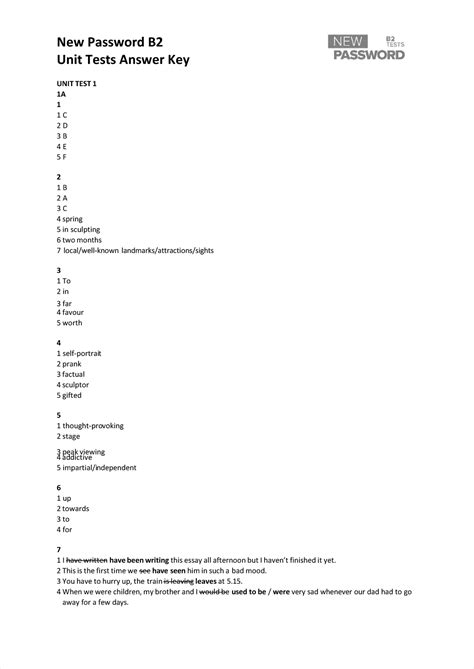 pdf new password b2 ut answer key compress new password b2new password b unit tests answer