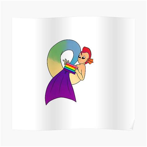Gay Mermaid Poster For Sale By Rosebudsink Redbubble