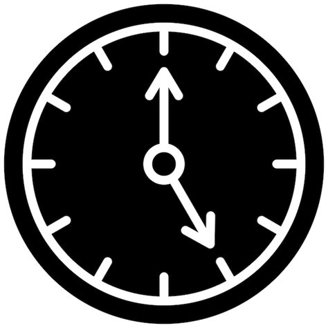 Premium Vector Clock Vector Illustration Style
