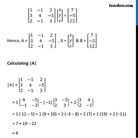 Ex Solve Using Matrix Method Class CBSE NCERT