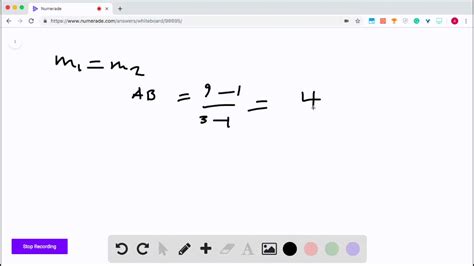 solved verify the given geometric property use slopes to determine