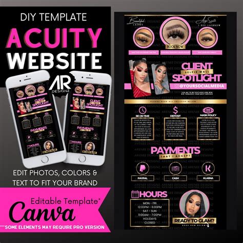 Diy Acuity Scheduling Template Acuity Booking Acuity Website Design Acuity Website Template