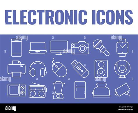 Electronic Devices Icons Set Vector Electric Device Vector Icons Home
