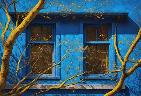 Window And Tree Branches On A Wall Stock Illustration Illustration Of Creative Painting