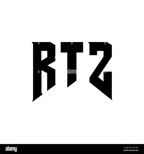 Rtz Letter Logo Design For Technology Company Rtz Logo Design Black