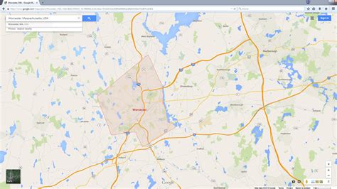Worcester Massachusetts Map