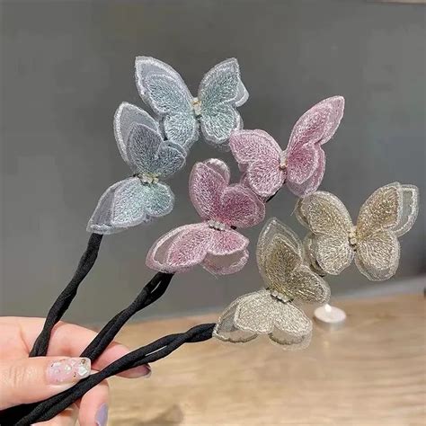 2024 Diy Hair Styling Tools Braided Hair Stick With Butterfly Hairpin