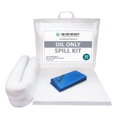30 Litre Spill Kit For Oil Spills In Clip Top Seal Bag One Stop For