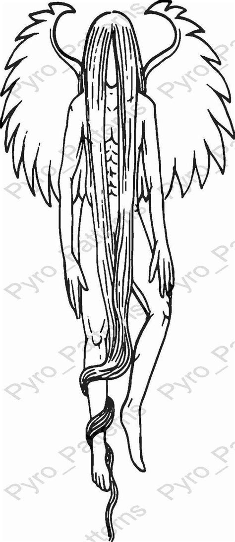 Angel Pyrography Wood Burning Pattern