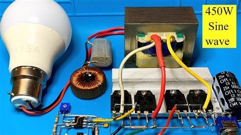 How To Make Simple Inverter 450W Sine Wave Mosfet Red Pitaya