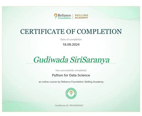 sirisaranya gudiwada on linkedin hi all i have successfully completed the python for