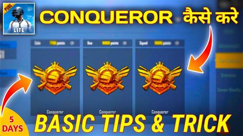 Pubg Mobile Lite How To Reach Conqueror In Season 9 Basic Tips