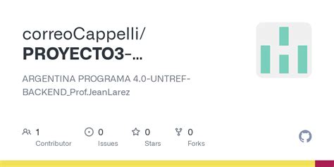 Github Correocappelliproyecto3 Alessandrocappelli Argentina Programa 40 Untref Backendprof