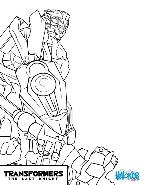 Transformers 5 Dibujos Para Colorear