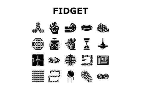 Fidget Toy Fun Antistress Game Icons Set Graphic By Stockvectorwin