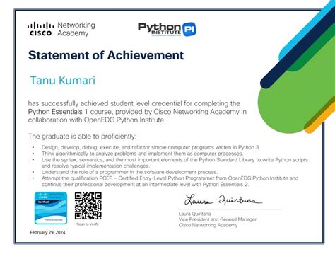Tanu Kumari On Linkedin Python Networking Ciscoacademy
