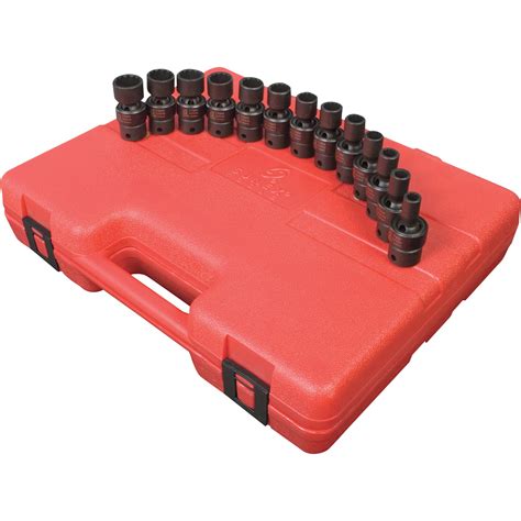 Sunex Tools Universal Socket Set — 12 Pc 3 8in Drive Metric Sizes Model 3691 Northern Tool