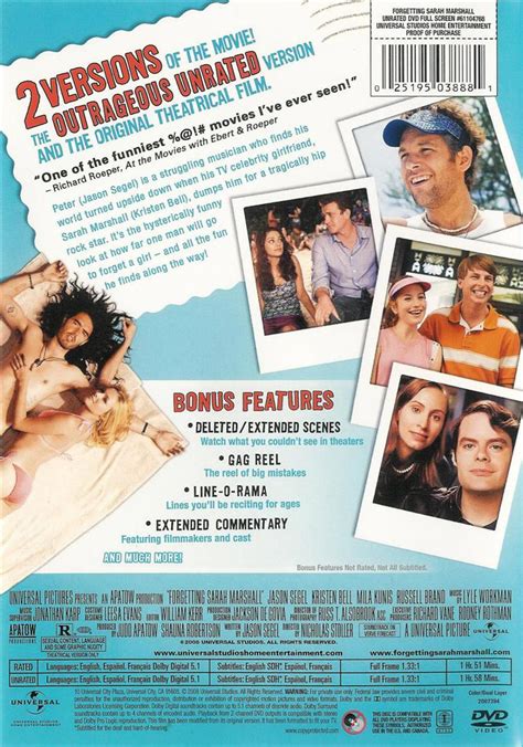Forgetting Sarah Marshall Unrated Dvd
