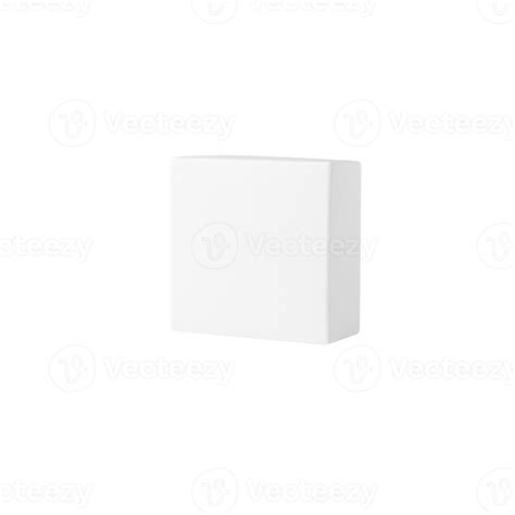 White Box Mockup Cutout Png File PNG