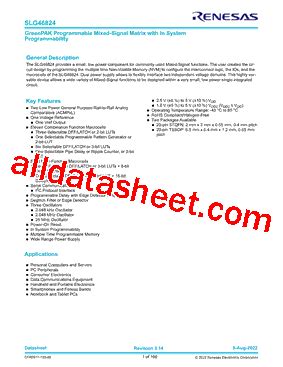 SLG46824V Datasheet PDF Renesas Technology Corp