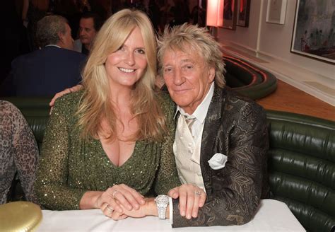 Penny Lancaster Parties With Rod Stewart In Form Fitting Shimmery Dress