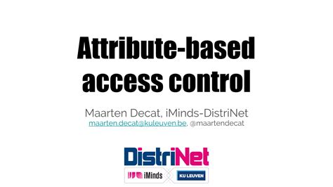 Attribute Based Access Control Ppt
