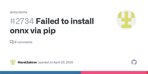 Failed To Install Onnx Via Pip Issue 2734 Onnx Onnx GitHub