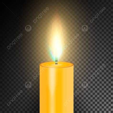 Burning Candle Vector Hd Png Images Realistic Burning Dinner Candle
