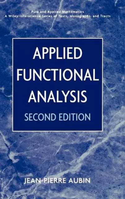 Analyse Fonctionnelle AppliquÉe Par Jean Pierre Aubin Anglais Livre Rigide Eur 227 80