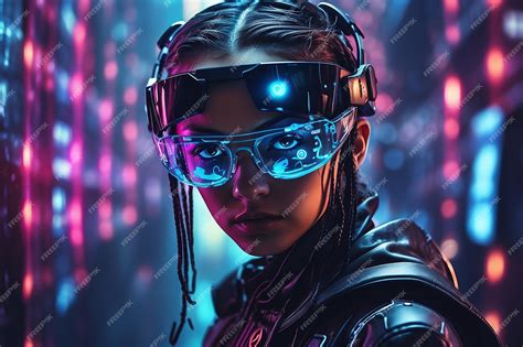 Premium Ai Image Cyberpunk A Skilled Hacker Amid Futuristic