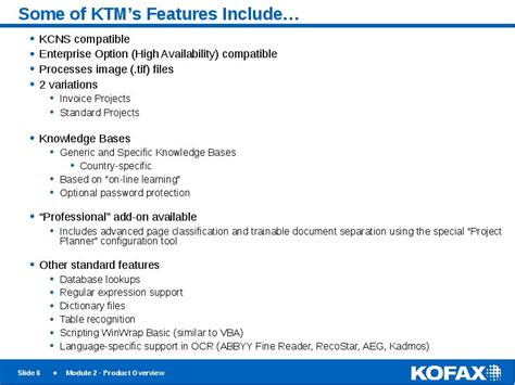 Kofax Transformation Modules 5 Module 2 Product Overview