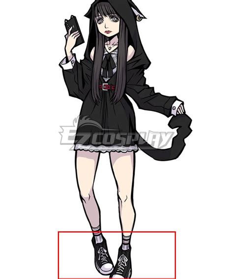 Neo The World Ends With You Shoka Black Cosplay Shoes