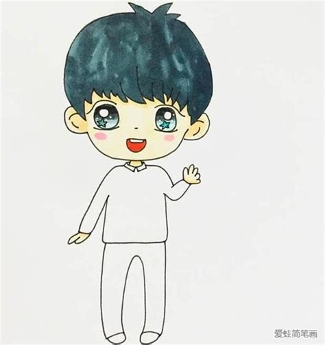 简单又帅气的男生的简笔画 简笔画图片大全 蒲城教育文学网