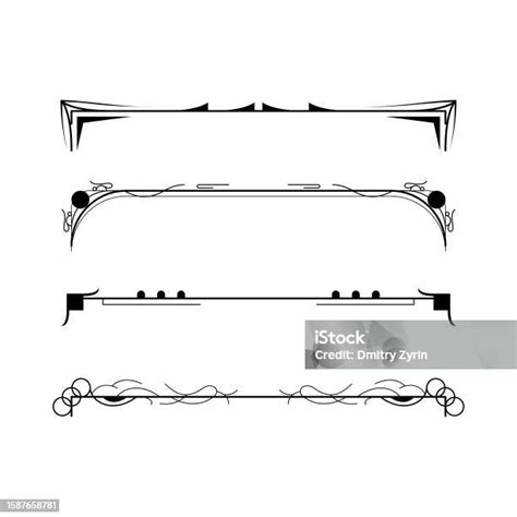 세트 검정 간단한 라인 컬렉션 낙서 테두리 요소 벡터 디자인 스타일 스케치 배너에 대 한 격리 된 그림 거친에 대한 스톡 벡터 아트 및 기타 이미지 Istock
