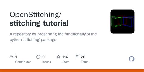 Github Openstitchingstitchingtutorial A Repository For Presenting