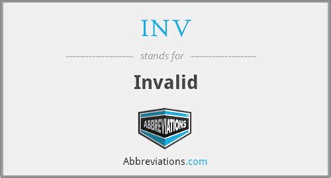 What Is The Abbreviation For Invalid
